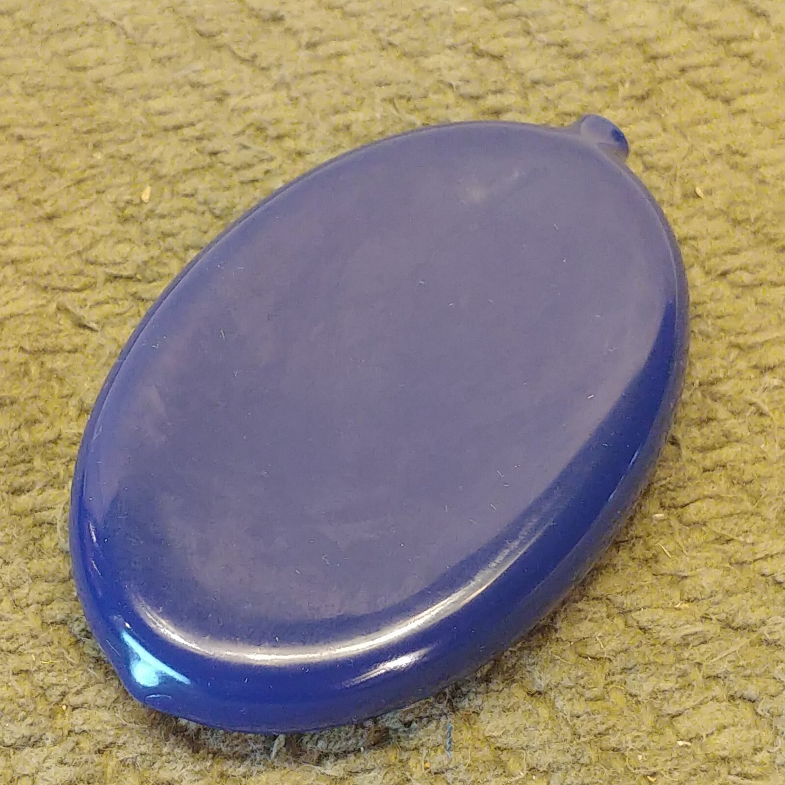 RUBBER SQUEEZE OVAL COIN PURSE by QUIKOIN MIDNIGHT BLUE KWA PEORIA ILL ...