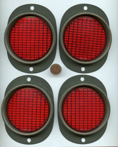 Four NOS Red Reflectors for WWII Bantam Jeep Trailer | eBay