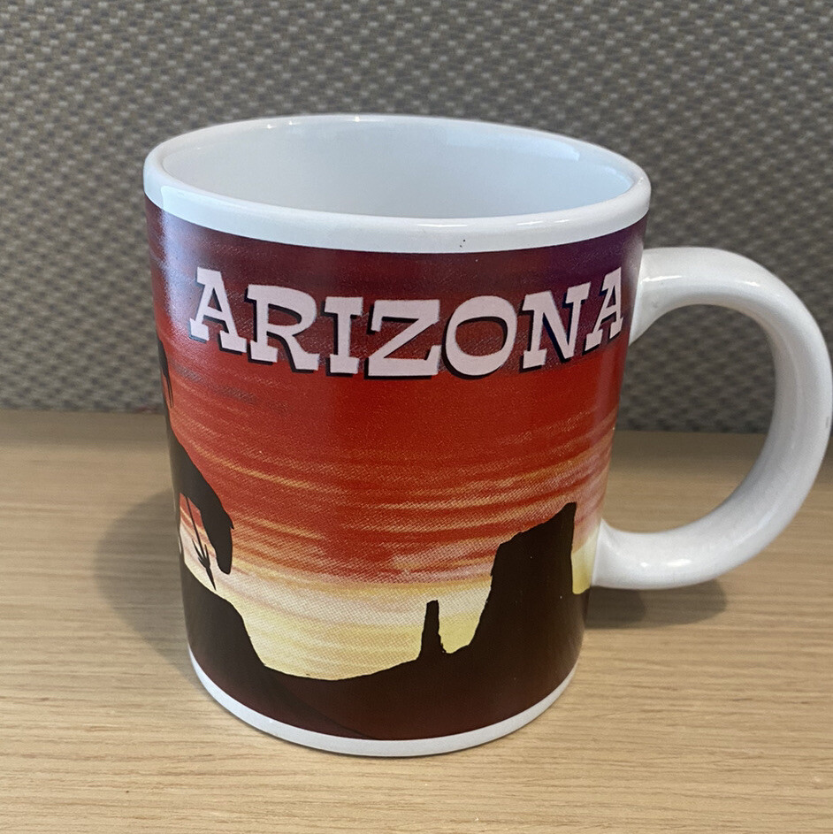 Arizona Coffee Mug Cup Gift Creations End of the trail with Indian and ...