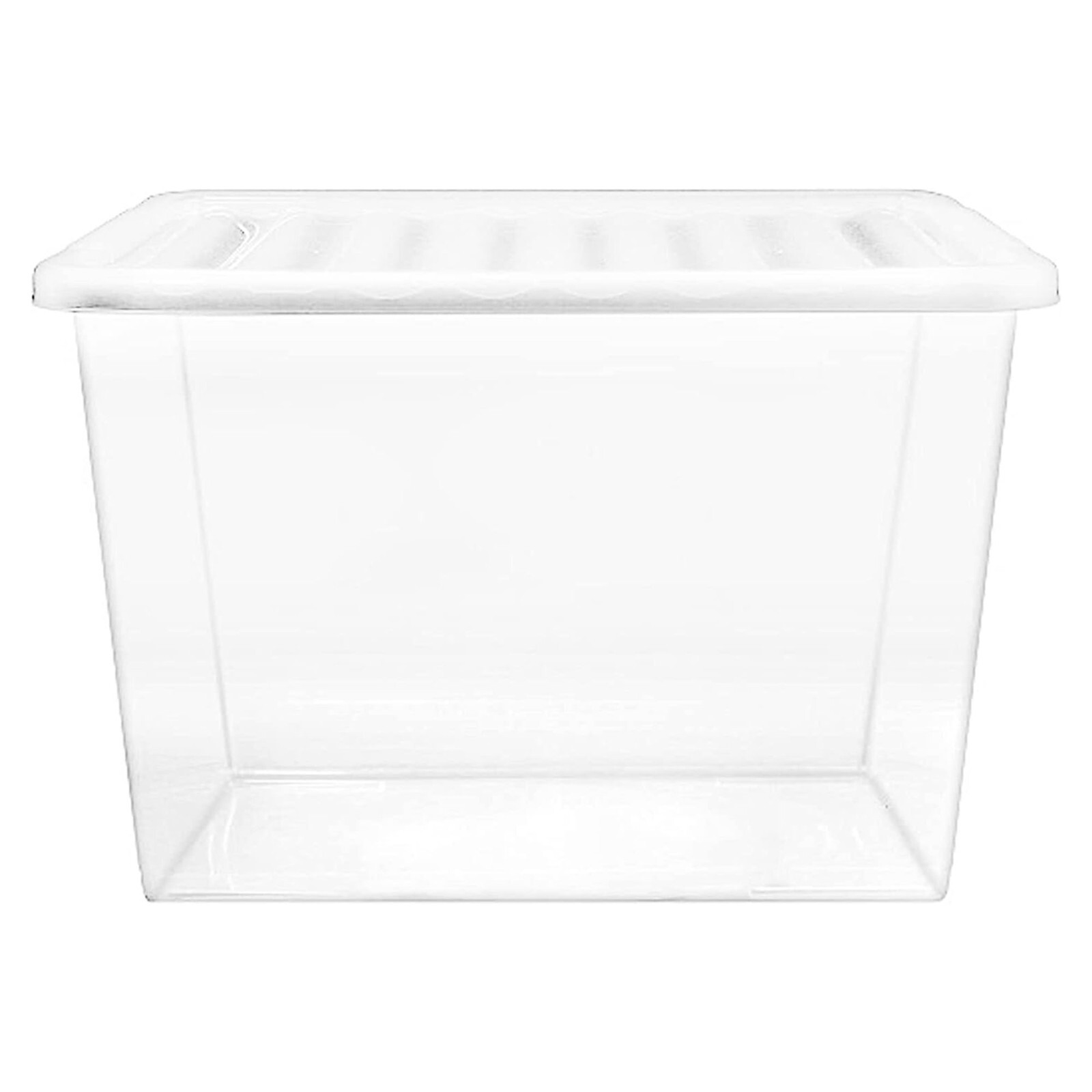 80 Litre Extra Large Clear Plastic Transparent Home Storage Boxes With ...