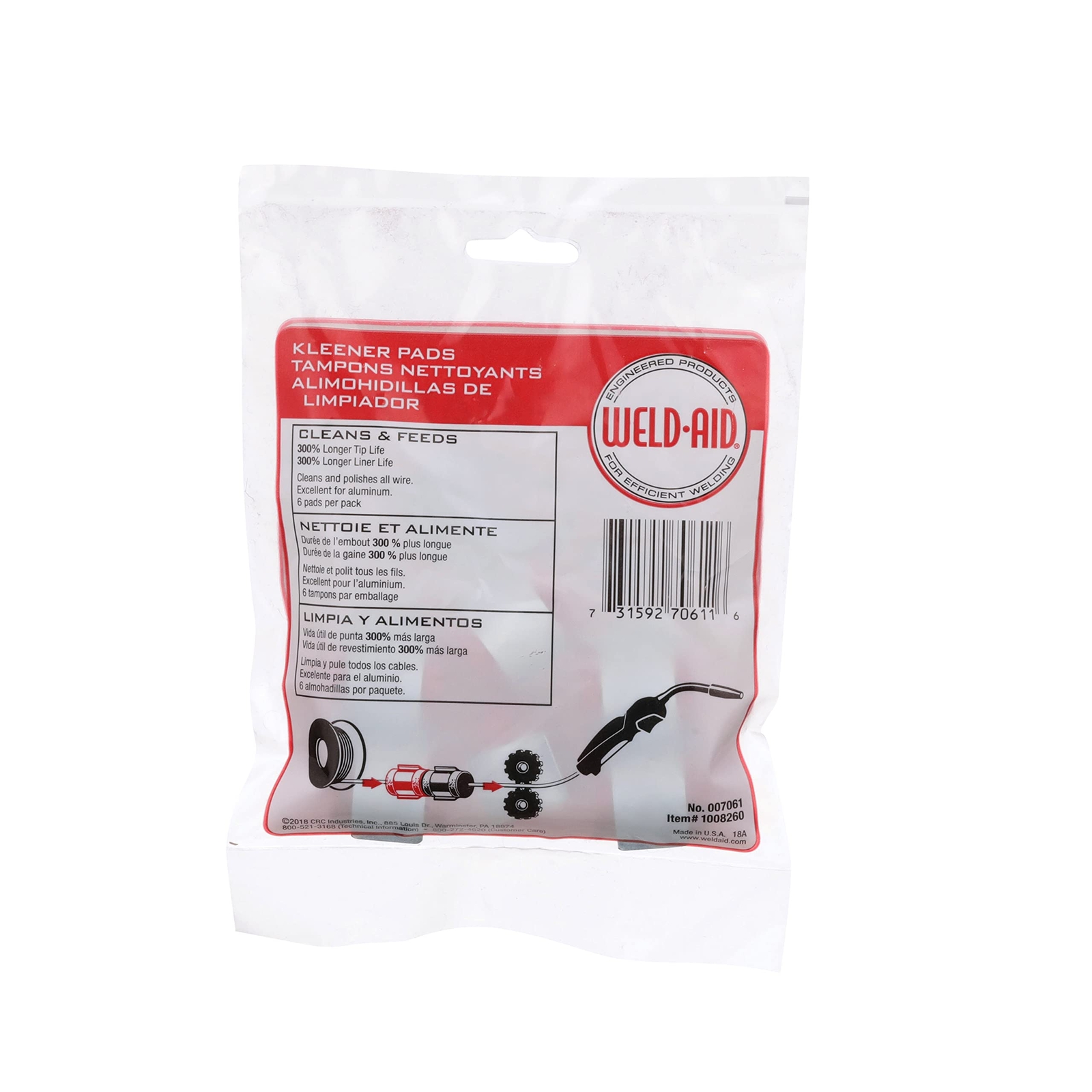 Weld-Aid Lube-matic Wire Kleener Pad Red Pack of 6 for sale online | eBay