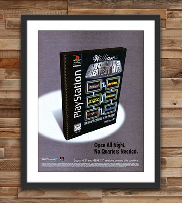 Williams Arcade's Greatest Hits PS1 Glossy Promo Ad Poster Unframed ...