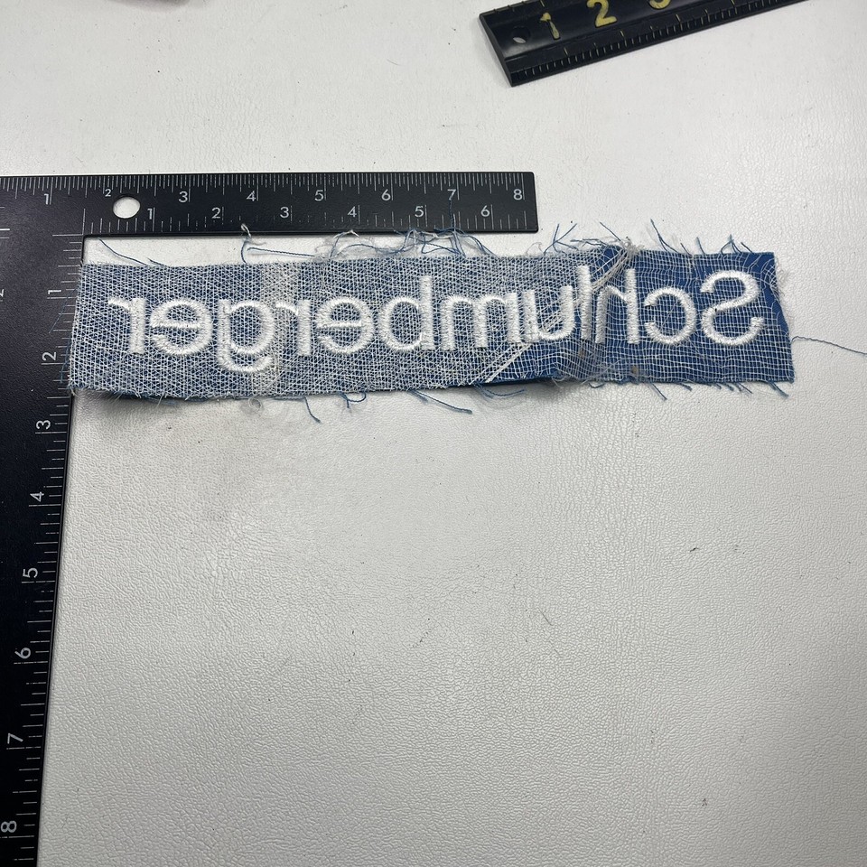 Vtg HUGE As-Is-ROUGH-Condition SCHLUMBERGER Gas Oil Industry Patch B033 ...