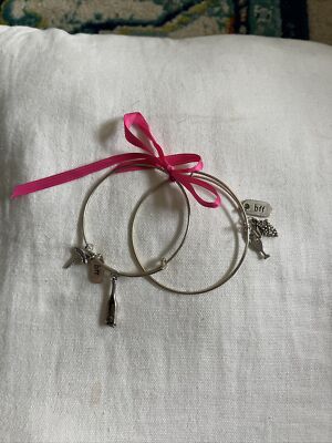 HANDCRAFTED, ADJUSTIBLE “ BFF” Pair Of WINE Bangles , Gift | eBay