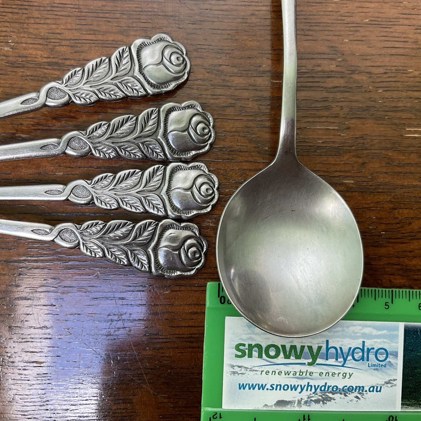 Rose Embossed Dessert Spoons x 5 - Unmarked - Rostfrei | eBay Australia