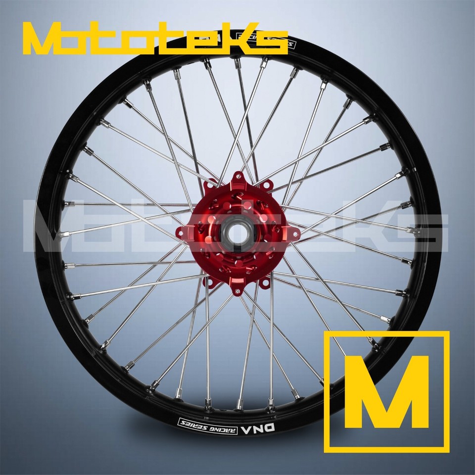 HONDA CRF450R CRF250R MX WHEEL SET DNA 21" 19" WITH CNC BILLET ALUMINUM ...