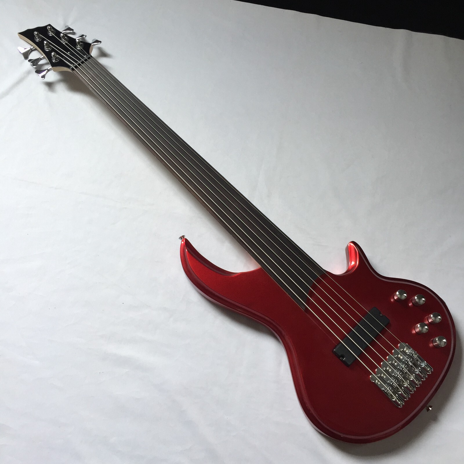 Red And Black Bass Guitar