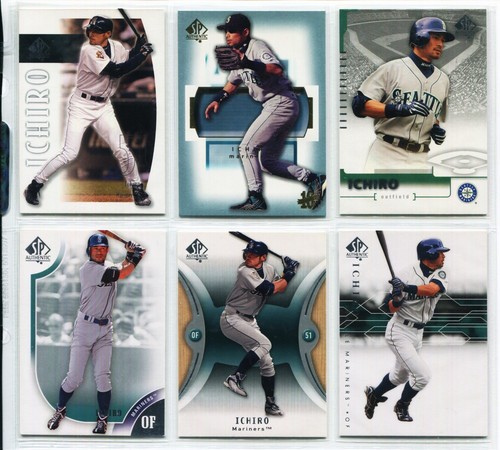 2002-09 UD SP Authentic Ichiro Suzuki Card Lot 6 Diff Years, Seattle ...