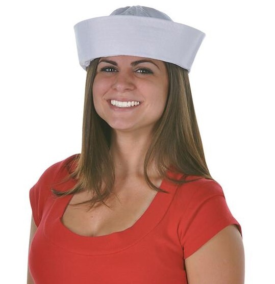 Sailor Gob Hat - White - Popeye - Navy - Costume Accessory - Child Teen ...