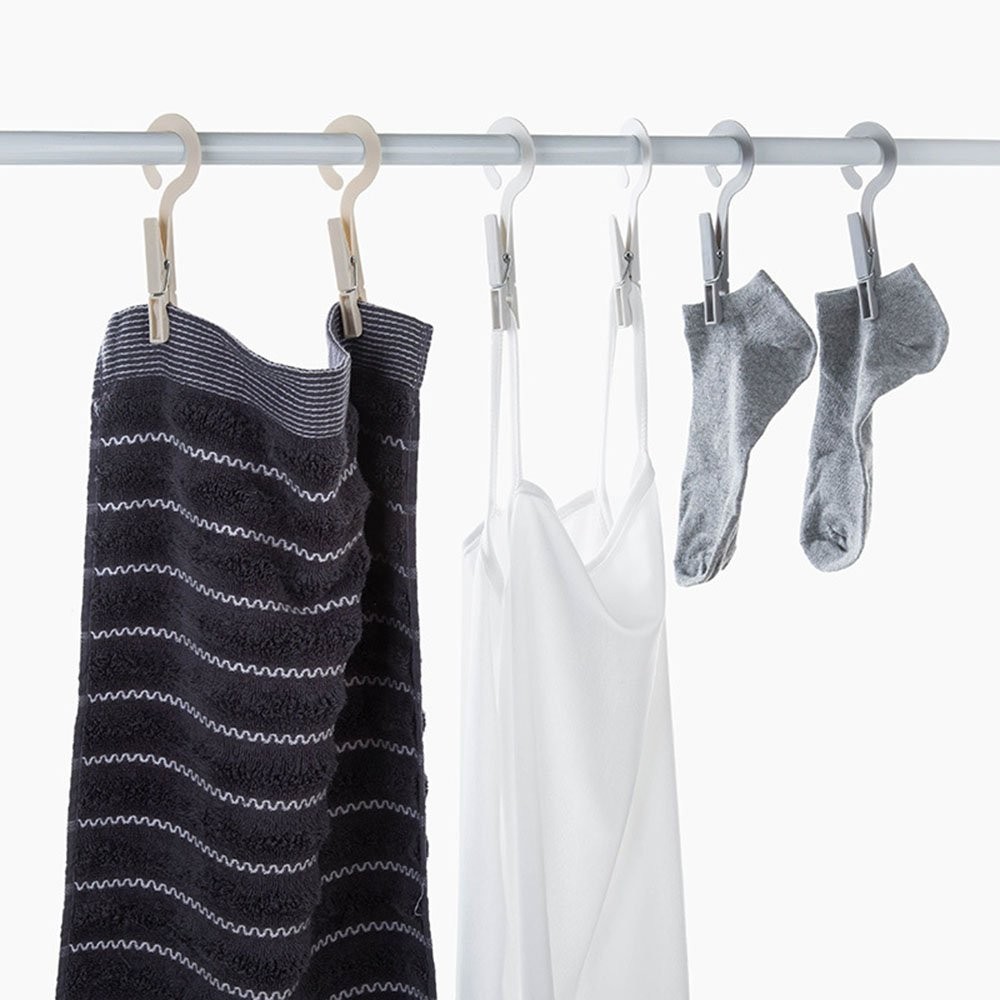 24-Pack Drying Clips Laundry Hooks, Portable Clothes Pins Hanging ...