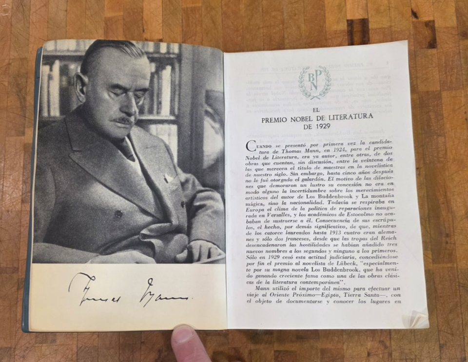 Nobel Thomas Mann Obras Escogidas Biblioteca Premio Nobel 1929 Aguilar ...