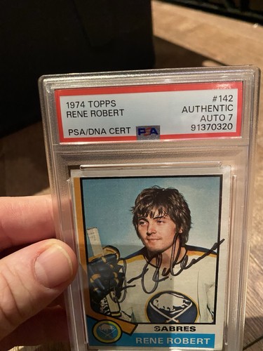 1974-75 TOPPS #142 RENE ROBERT DECEASED PSA 7 AUTO | eBay