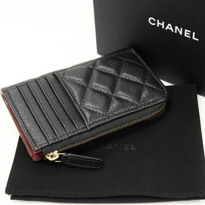 Chanel Card Coin Case Fragment Case Matelasse Crap Card Case Indian ...