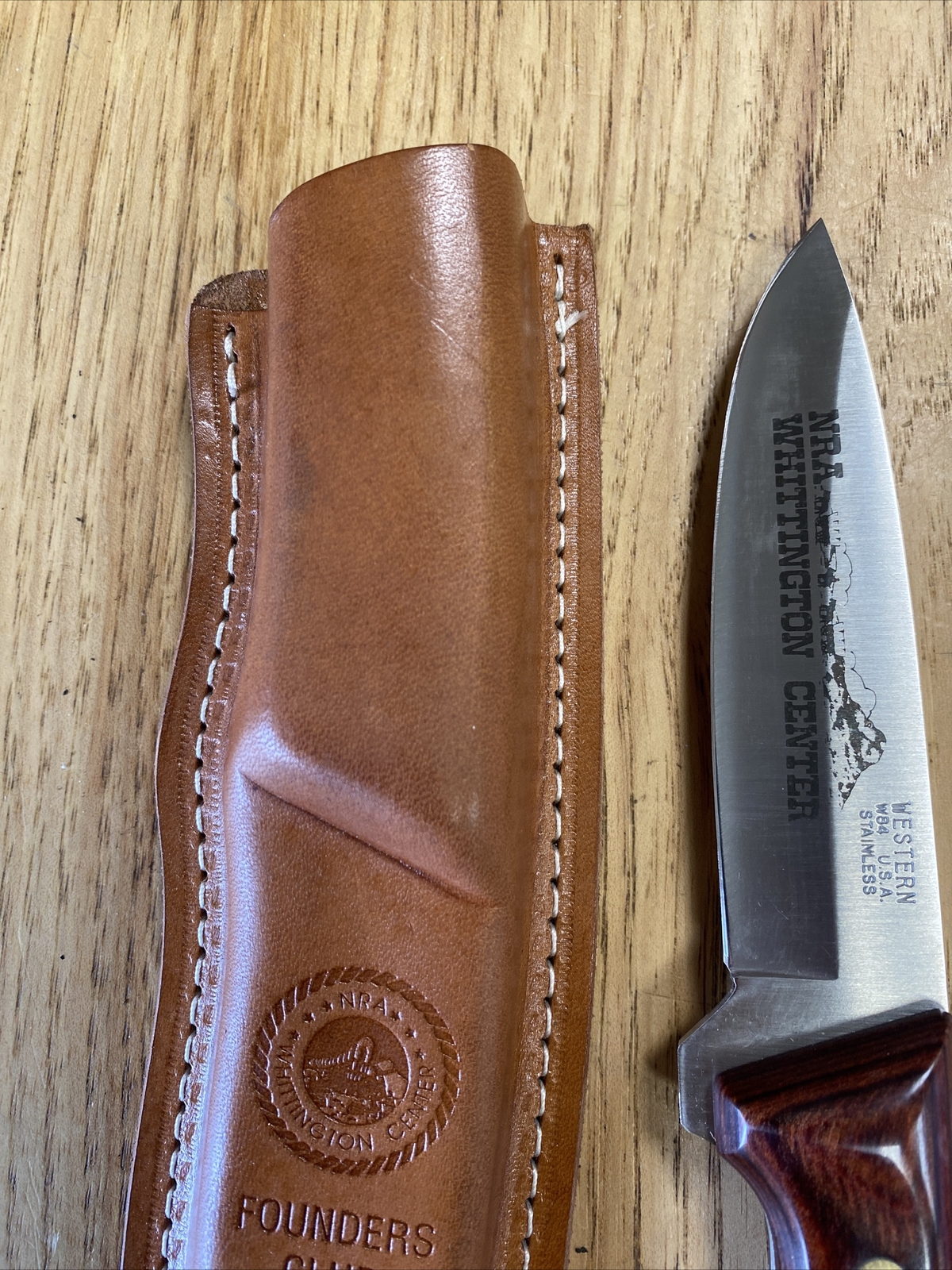 Western Knives W84 Hunter Fixed Blade New Old Stock W/box NRA Founders ...