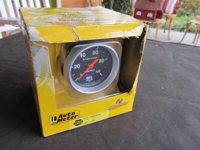 NOS AutoMeter 3421? Sport-Comp Mechanical Oil Pressure Gauge 100 PSI | eBay