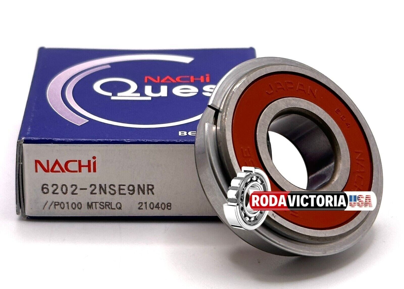 NACHI 6202 2NSE9 NR BALL BEARING, RUBBER SEALED + SNAP RING 15x35x11mm ...