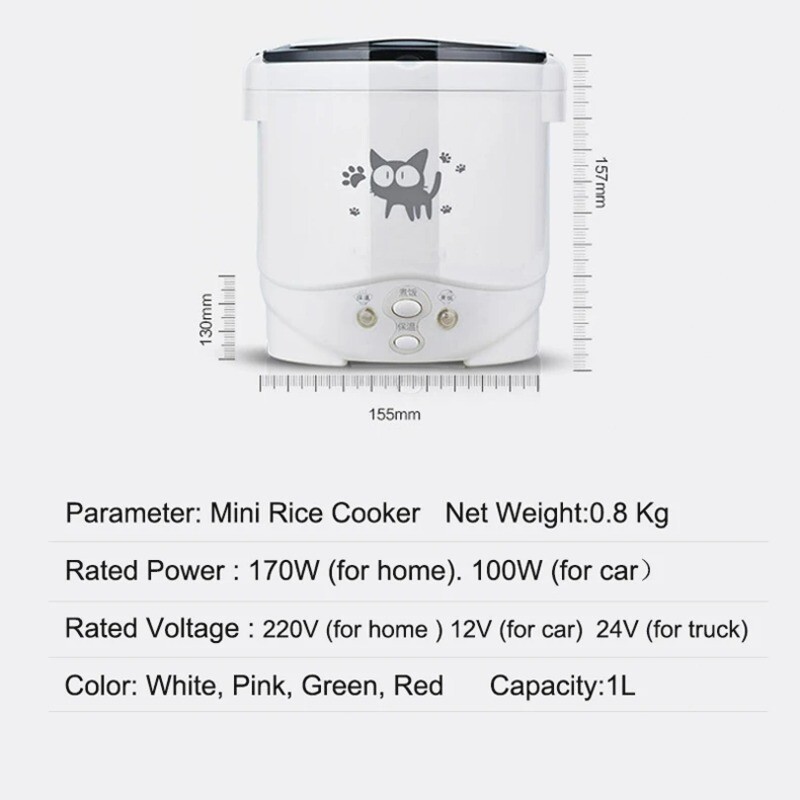 Electric Mini Rice Cooker Portable MultiCooker Household Rice Cookers ...