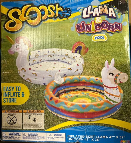 Sloosh llama and unicorn pool 47“ x 35“ 2 pack | eBay