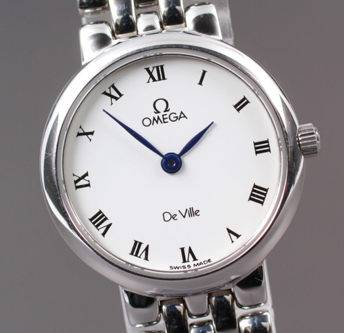 [N MINT] OMEGA De Ville 795.1111 Cal.1471 White Roman Dial Quartz ...