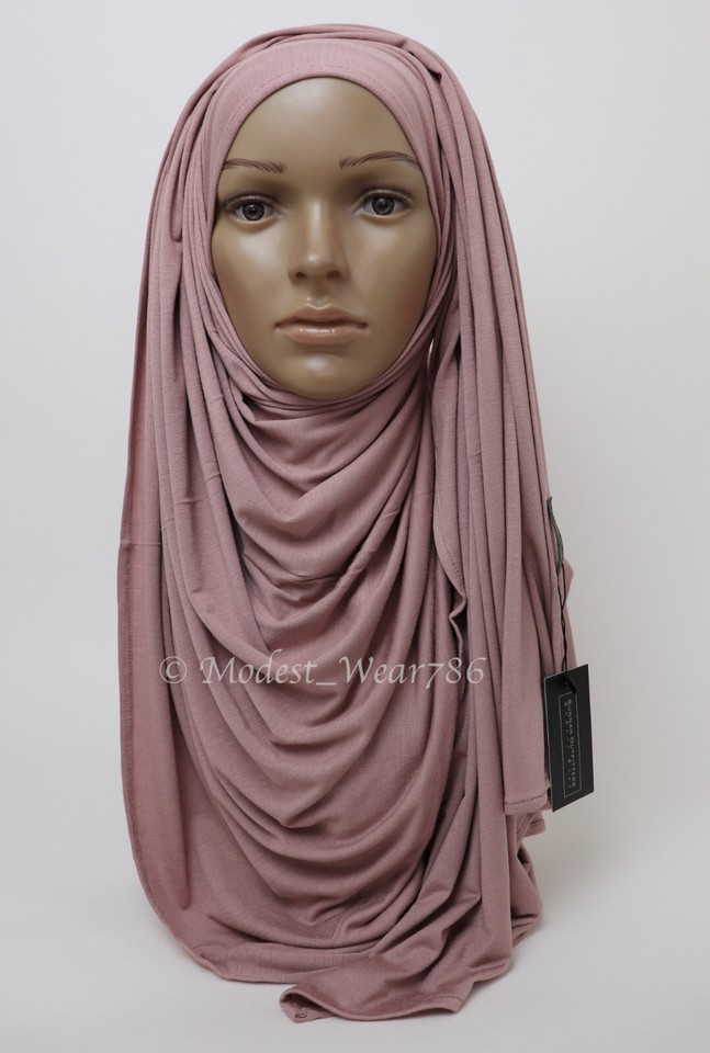 Premium Cotton Jersey Maxi Hijab Scarf Shawl Wrap Islam Muslim 180X80cm ...