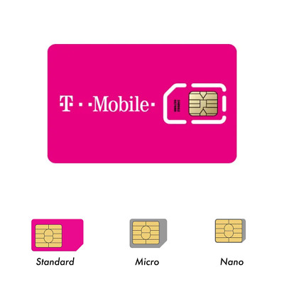 T-Mobile Prepaid Unlimited Talk/Text/Data SIM Card Plans $25/$50/$60 ...