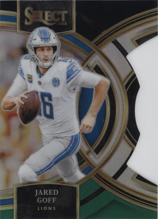 2023 Panini Select - Premier Level Jared Goff #178 Black & Green Prizm ...