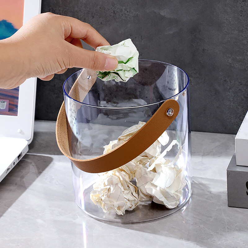 Ins Transparent Desktop Storage Bucket Multi-functional Storage BSU | eBay
