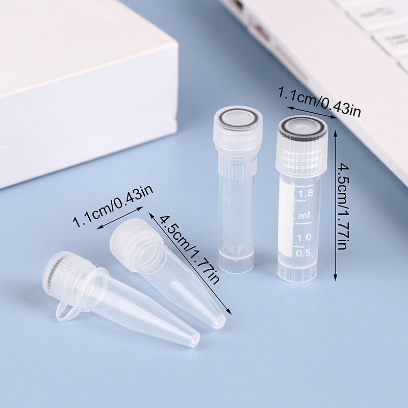 20pcs PP Lab Analysis Freezing Tubes Graduation Centrifuge Tube With ...