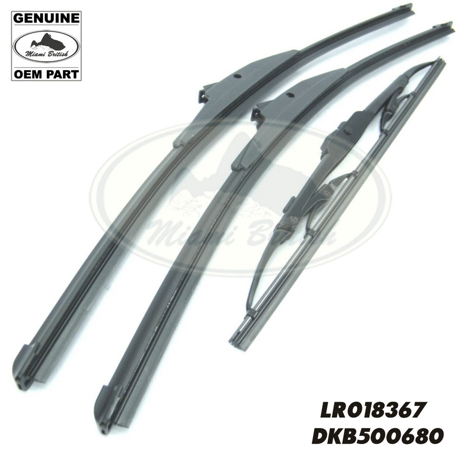 LAND ROVER FRONT & REAR WIPER BLADE SET LR3 LR4 LR018367 DKB500680 OEM ...