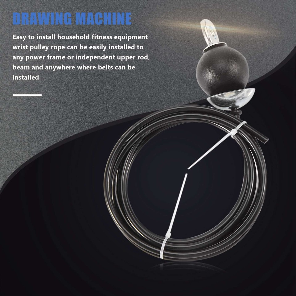 Home Gym Fitness Pulley Cable Length Adjustable Heavy Duty Steel Wire ...