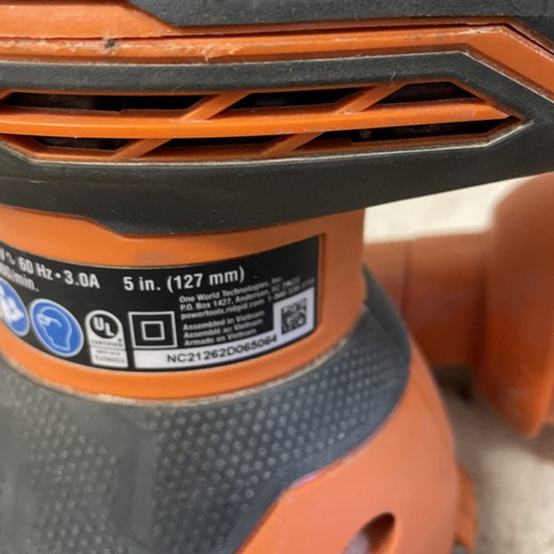 RIDGID R2601 5" Variable-Speed Dual Random Orbital Hand Sander | eBay