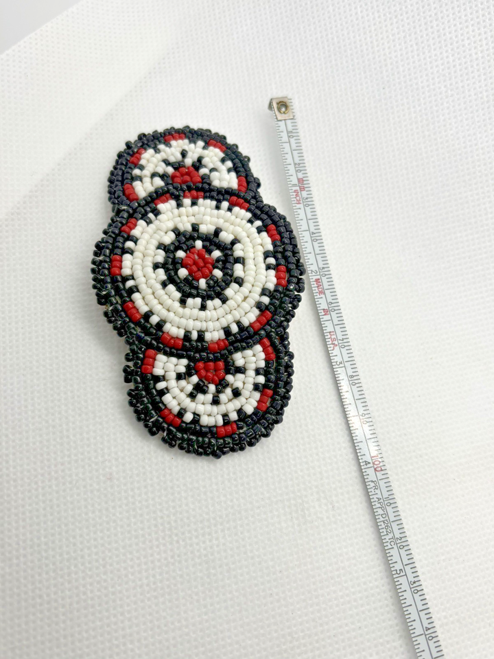 Vintage Native American Seed Beed Beaded Hair Clip Barrette | eBay