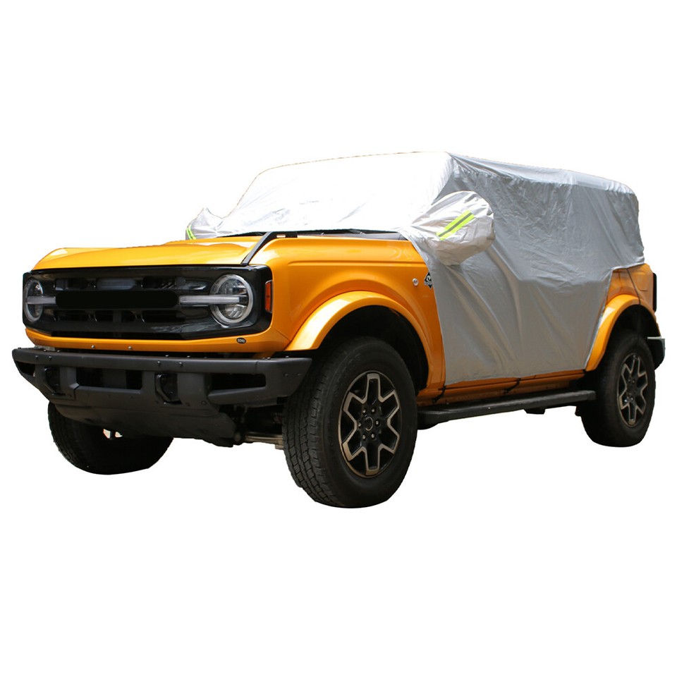 Half Car Cover Sun Dust Rain Snow Waterproof UV-Proof For Ford Bronco ...