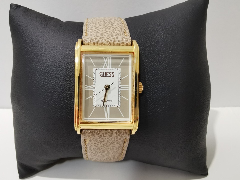 Ladies Guess? Vintage 1988 Tank Watch w/Gold-Tone Case, New Battery ...