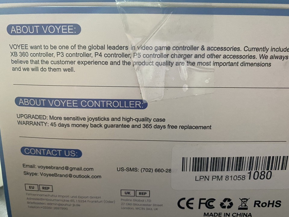 Voyee Wired Controller, XBox 360 | eBay