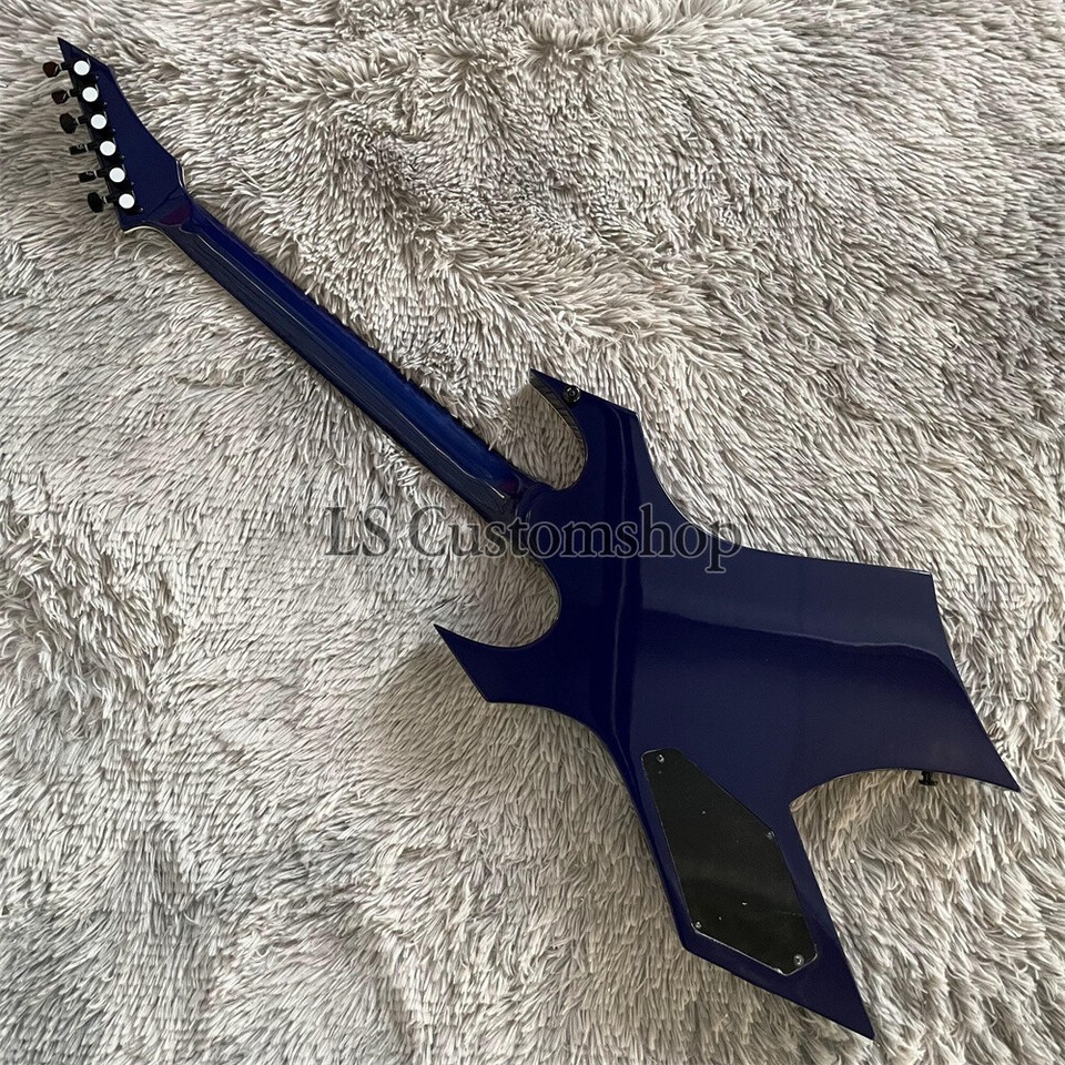 Transparent Blue Warlock Extreme BC Electric Guitar Rich Flamed Top ...