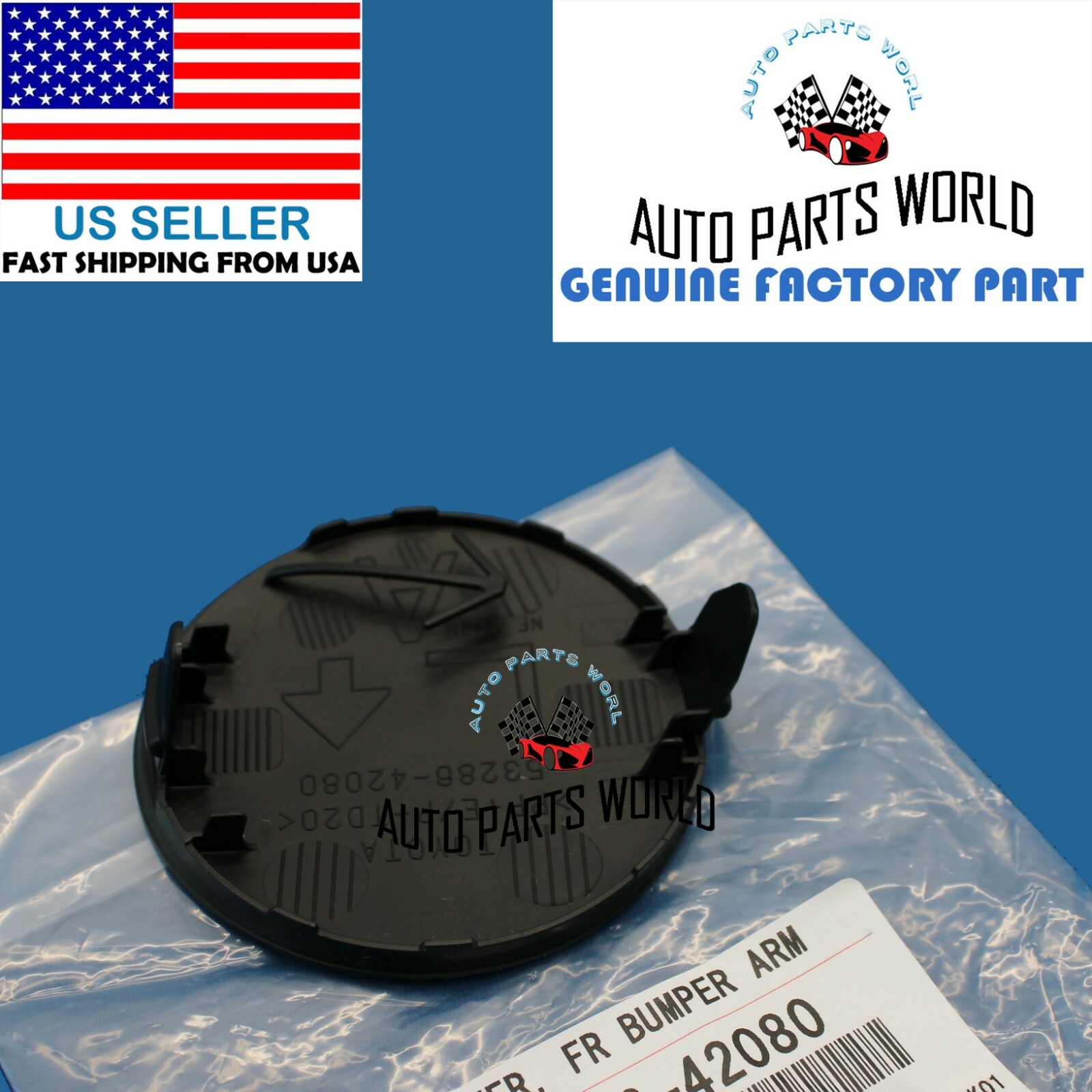 GENUINE OEM TOYOTA 13-15 RAV4 LEFT DRIVER FRONT BUMPER TOW EYE CAP ...