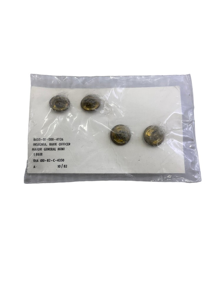 US Army Major General Rank Two Stars Miniature Insignia Pair NIP | eBay