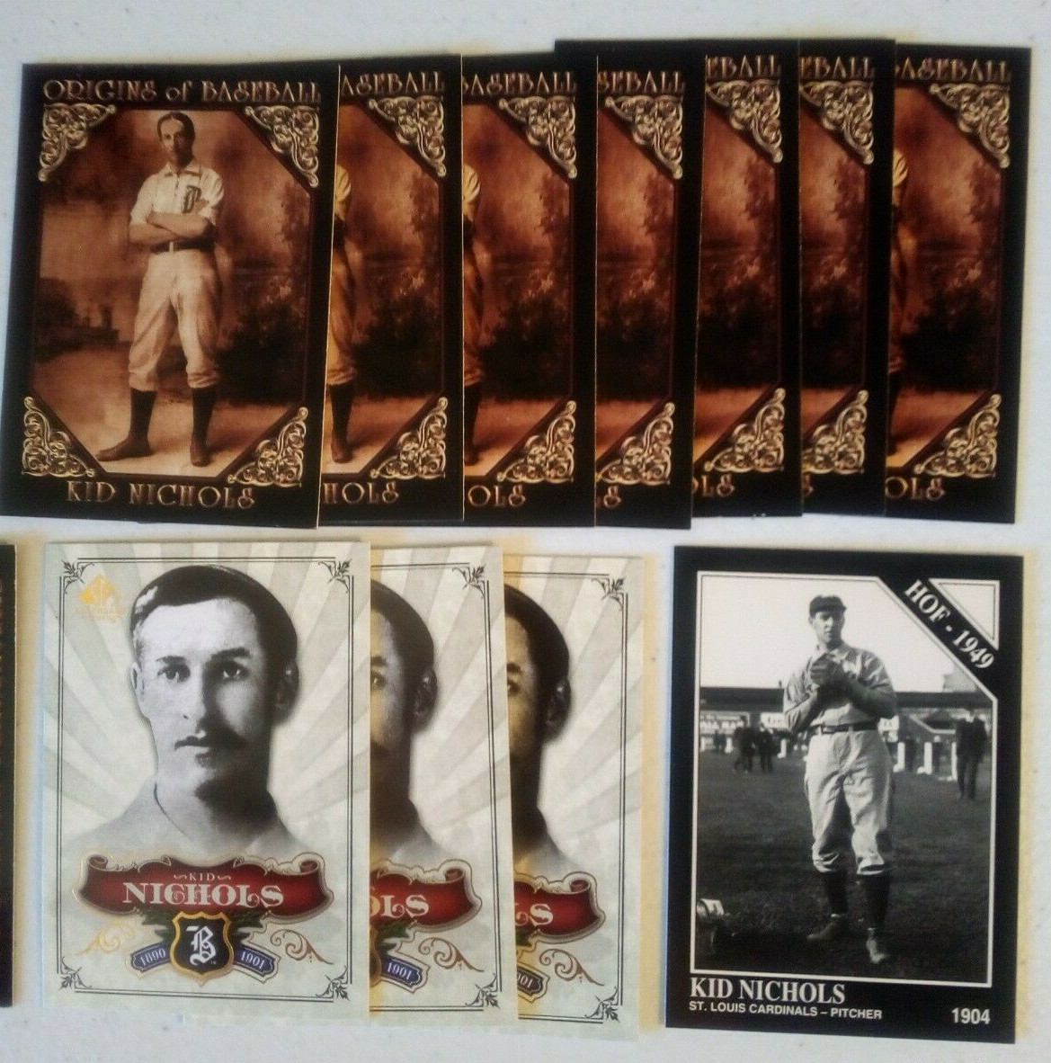 KID NICHOLS 16 card lot,St. Louis Cardinals pitcher, and HOF see photos ...