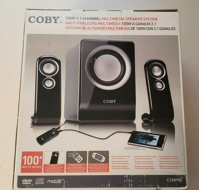Coby CSMP80 High Performance Speaker System 716829231968| eBay