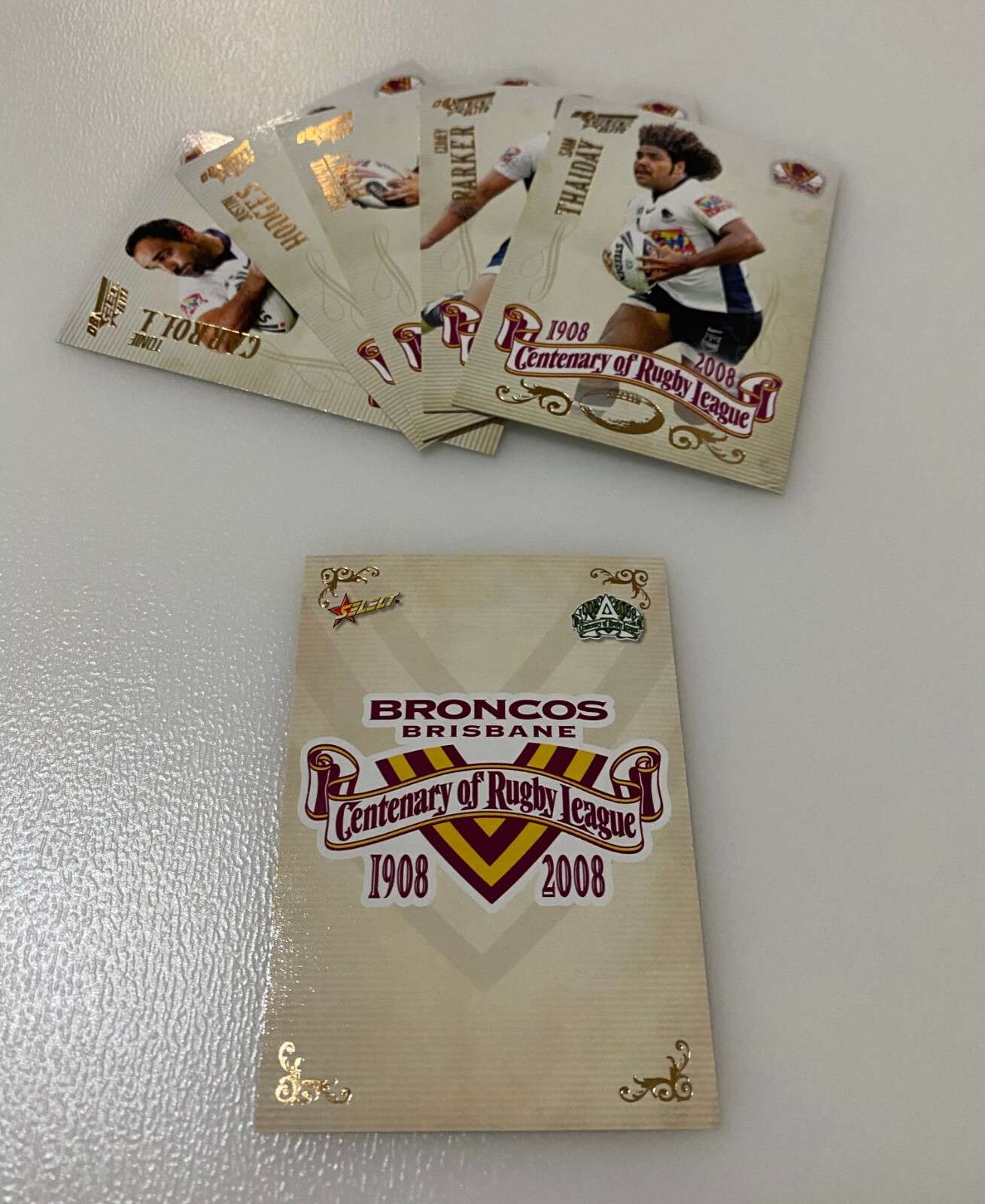 2008 Select Centenary of Rugby League Base Card Team Sets (6 Cards ...