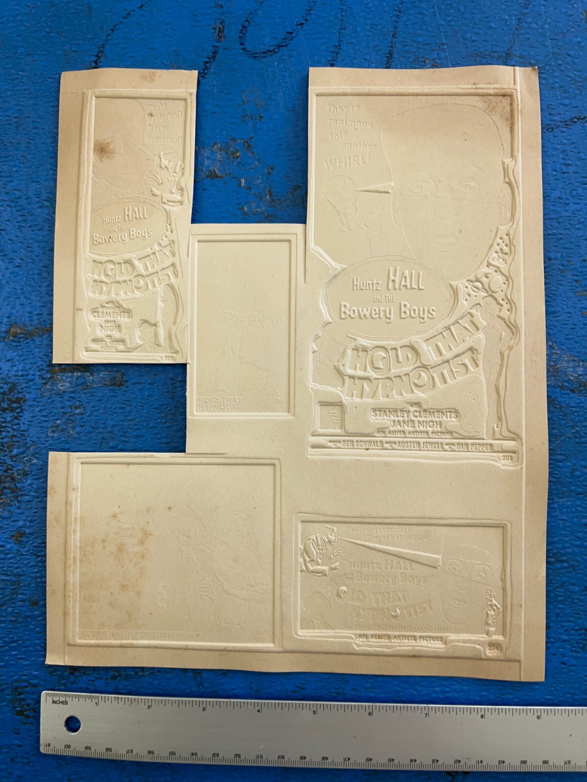 Rare 1957 Hold That Hypnotist Newspaper Flong Mold Printing Movie ...