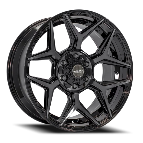 4PLAY 4P06 Gen2 Wheel - 24x10 Gloss Black w/ Brushed Face-Tinted Clear ...