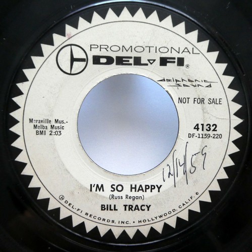 Bill Tracy 45 I'M So Happy / Janvier Amour Delfi Ado Promo Pop Jr 1942 ...