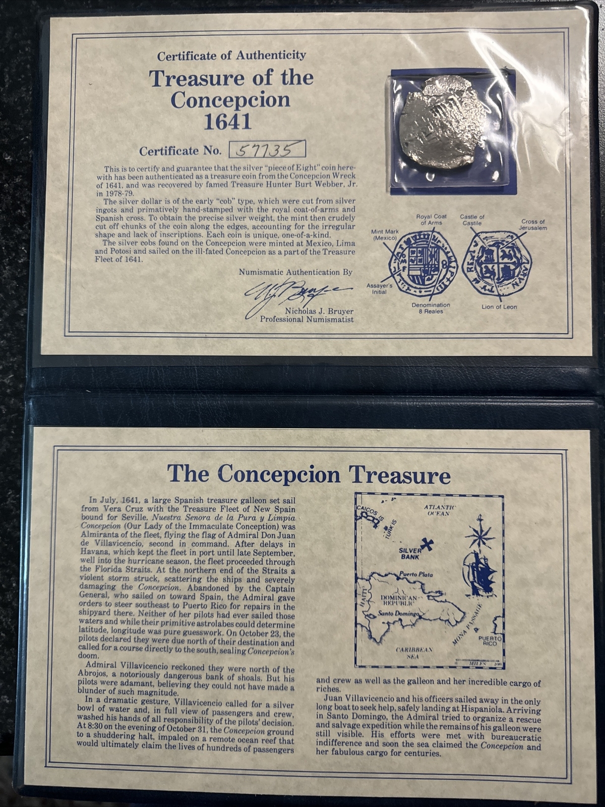 Concepcion 1641 shipwreck coin 8 reales RARE - Certified Good #57735 | eBay