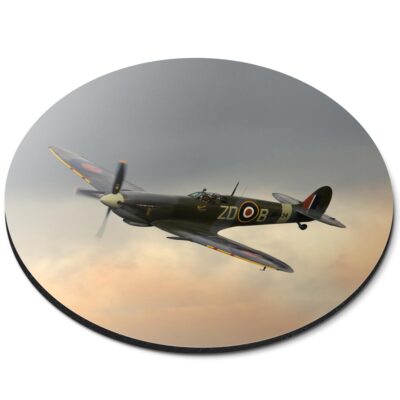 Round Mouse Mat RAF Spitfire Plane World War Aircraft #51843 | eBay UK