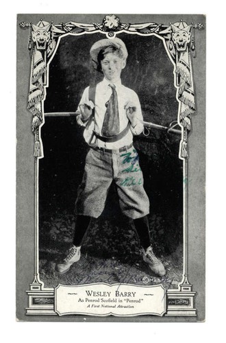 Wesley Barry D.1994 Actor Director Signed Photo Postcard | eBay