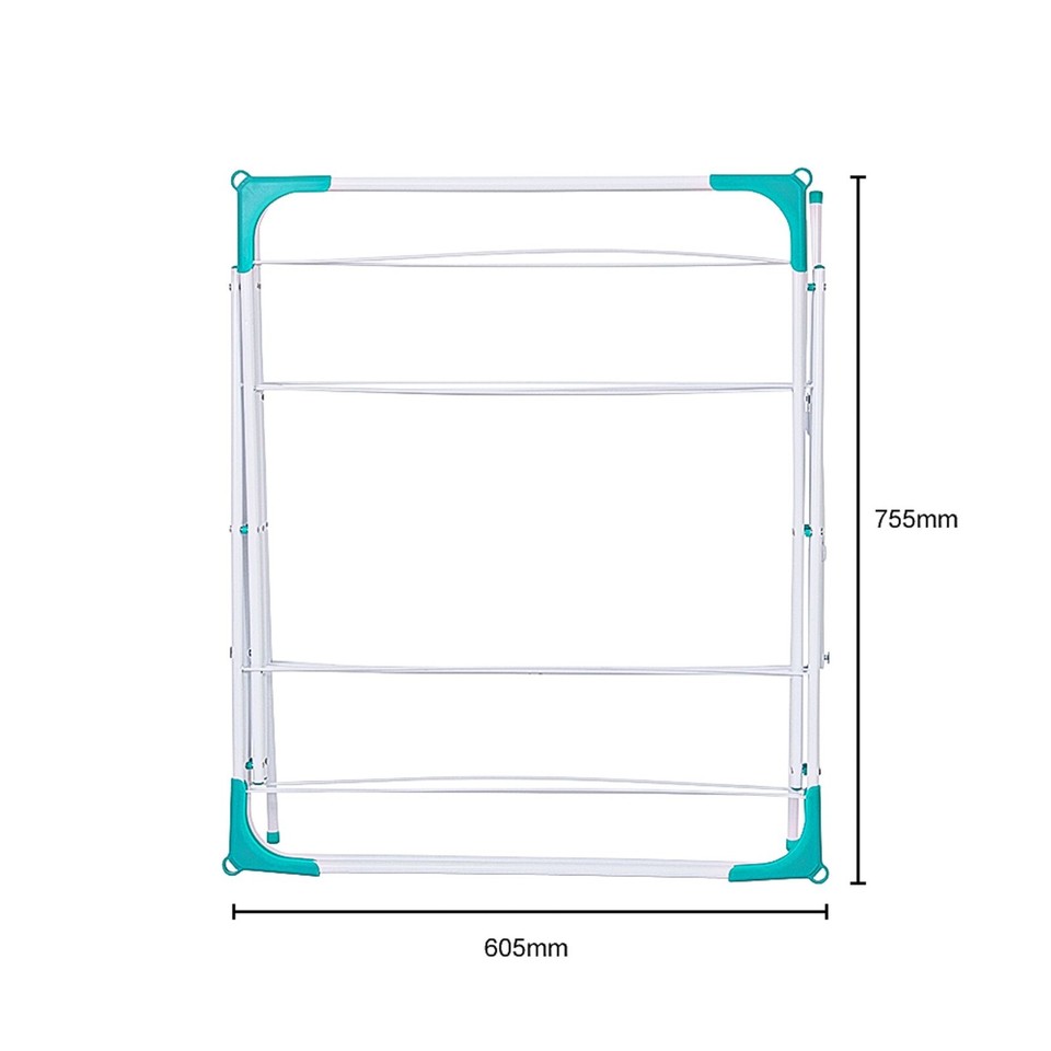 3 Tier Folding Laundry Maiden Rack, Dryer Rack, Clothes Horse, Airing ...