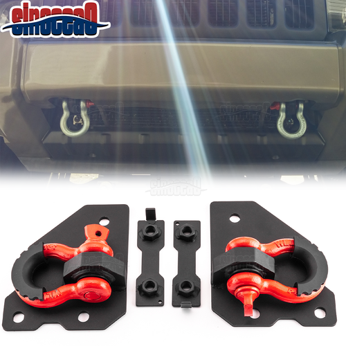 Bumper Tow Hook 3/4" D-Ring Shackle Mount Kit For Jeep Grand Cherokee ...