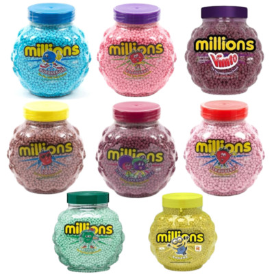 MILLIONS SWEETS CANDY JARS CHEWY RETRO PARTY WEDDING FAVOURS GIFT PICK ...